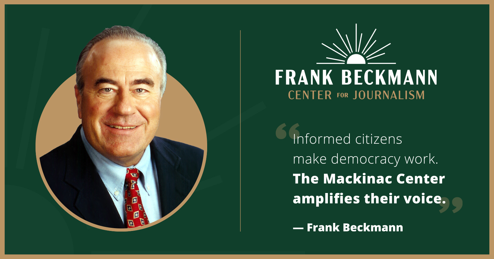 About Frank Beckmann – Frank Beckmann Center for Journalism